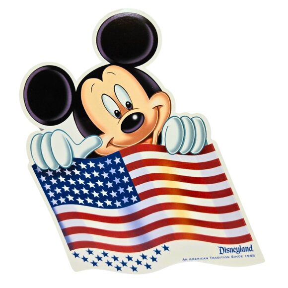 disneyland | Art | Vintage Disneyland Mickey Mouse American Flag ...